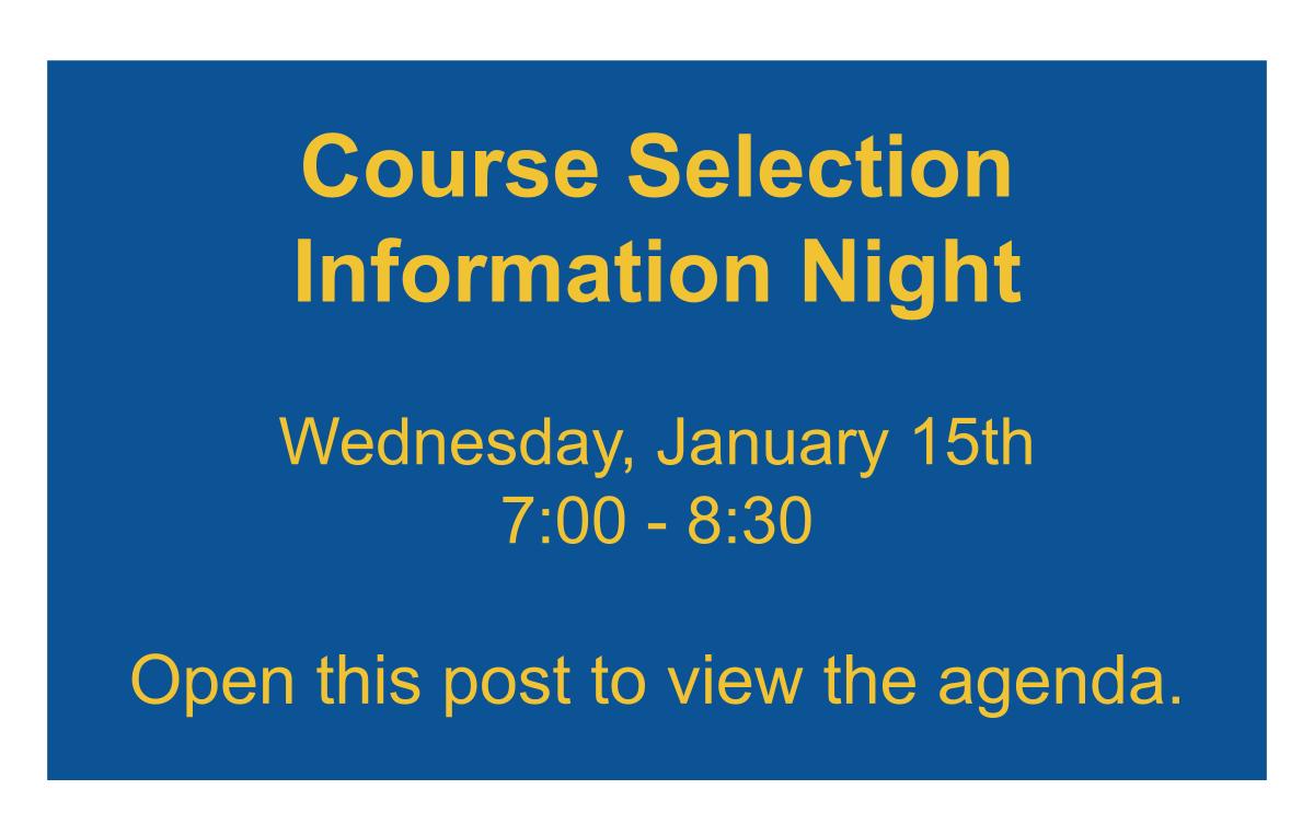 2025/2026 Course Selection Information Night – Huntsville High School